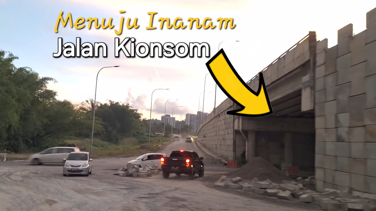 Kota Kinabalu PAN BORNEO SABAH menyusur ke Jalan Kionsom menuju Pekan ...