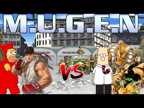 MUGEN Battle 158: Ryu and Evil Homer vs Dilbert and Dio Brando - YouTube