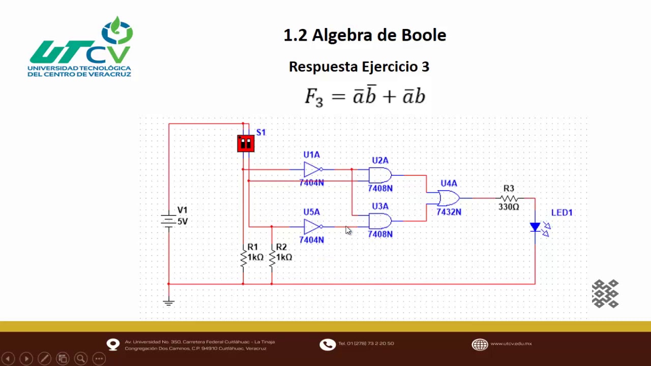 1 2 Algebra de Boole EJERCICIO 3 - YouTube