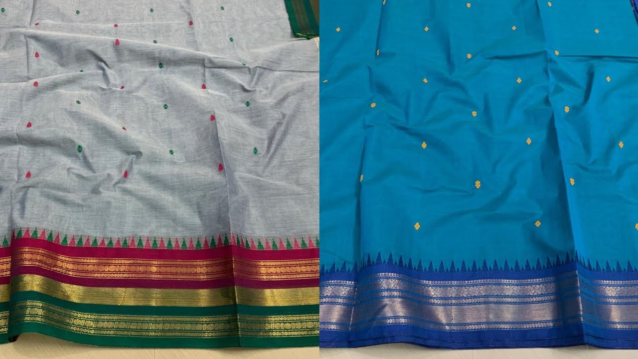 Chettinadu Cotton Saree🦚 Fabulous Putta Sarees 💢 Fancy Design 🪡#saree # ...