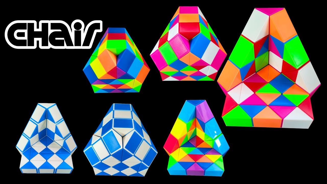 Cara menyelesaikan Rubik Snake Rainbow_48 Segment "Chair" #7 #Shorts # ...