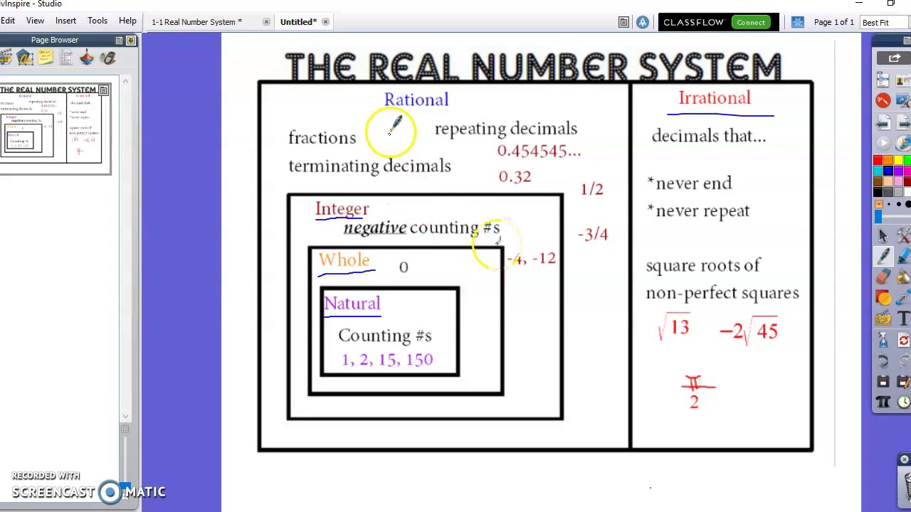 Real Number System Graphic Organizer Video - YouTube