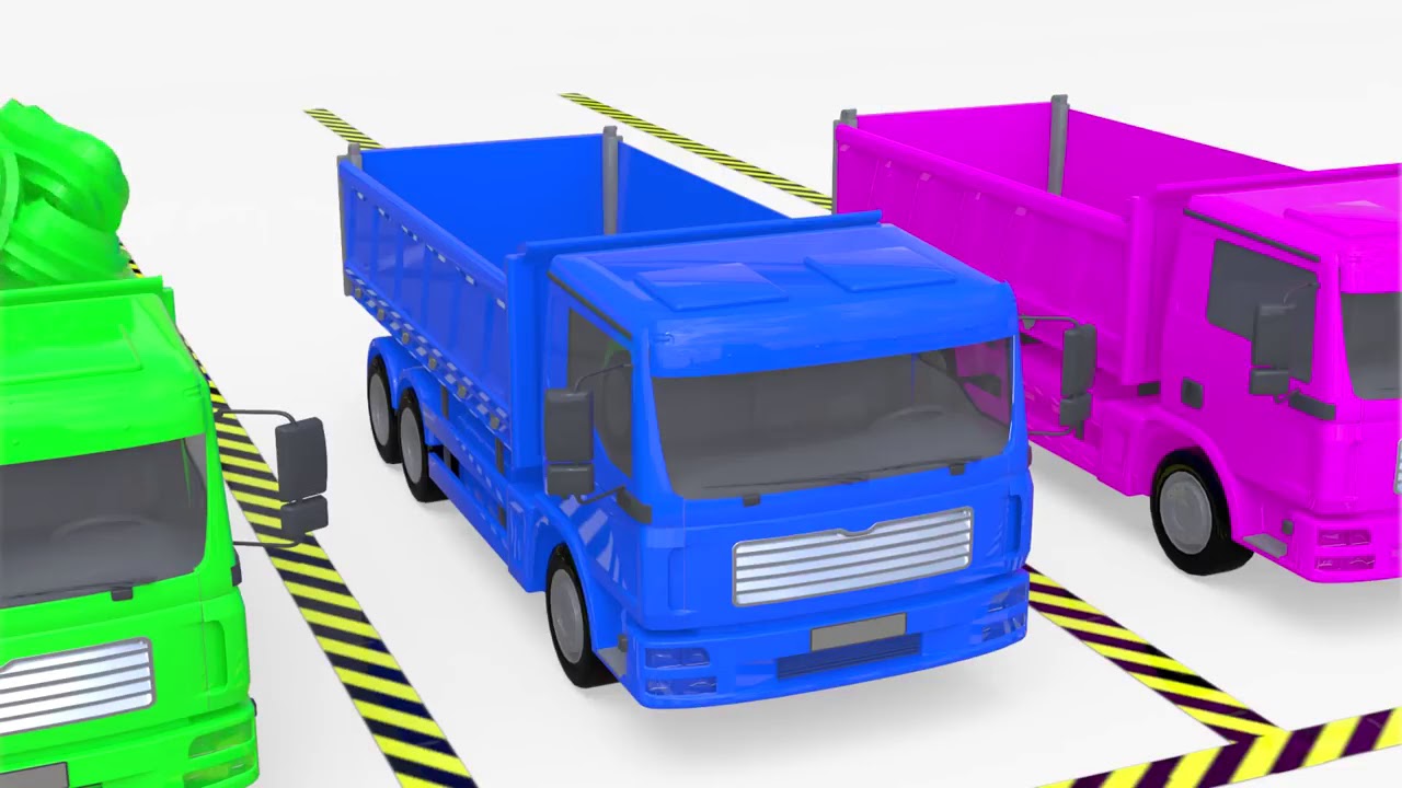 Colors for Children to Learn With Dump Truck and Paste #h Learn colors ...
