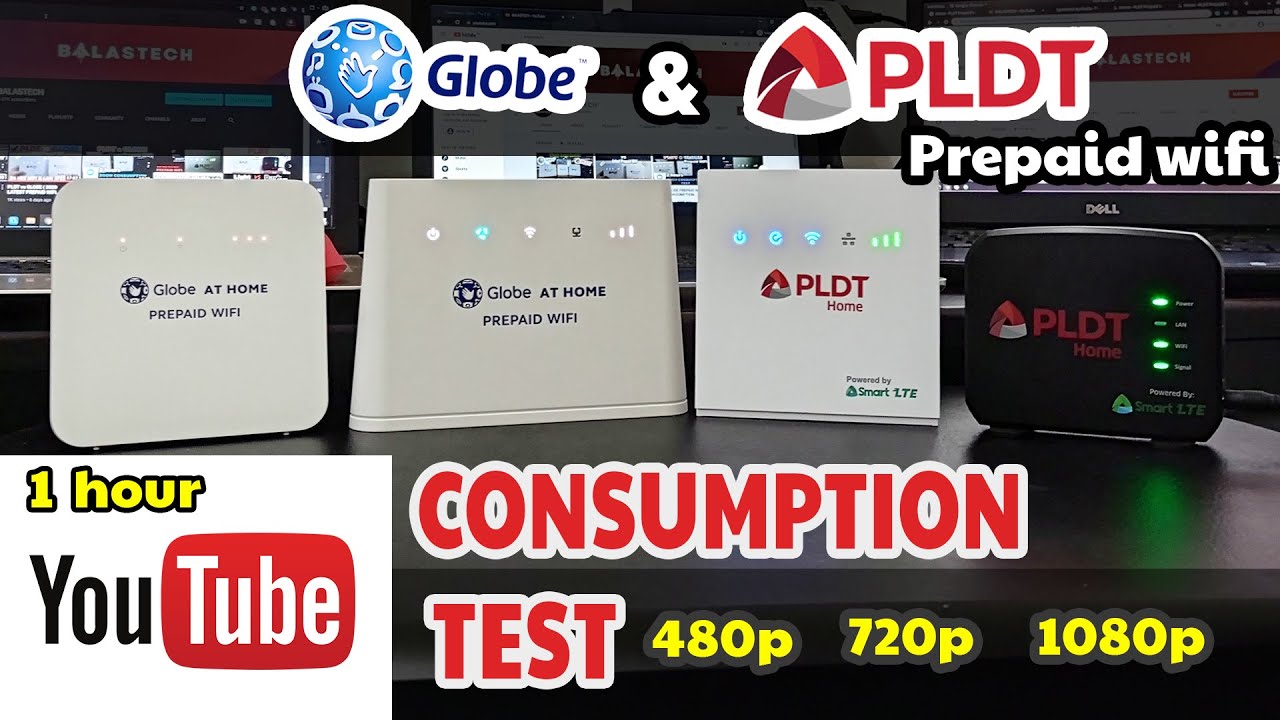 GLOBE & PLDT HOME PREPAID WIFI ( YOUTUBE CONSUMPTION TEST ) - YouTube