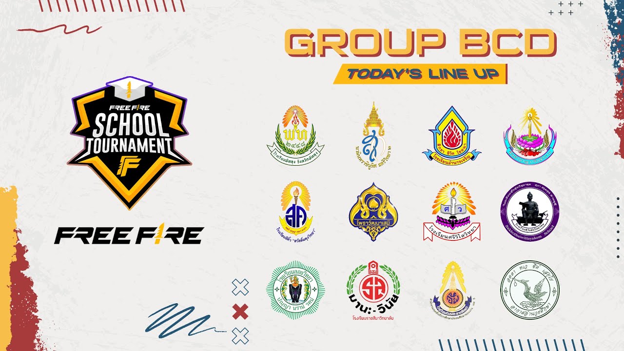 🔴Free Fire School Tournament รอบเก็บคะแนน Day 3 : Group BCD - YouTube