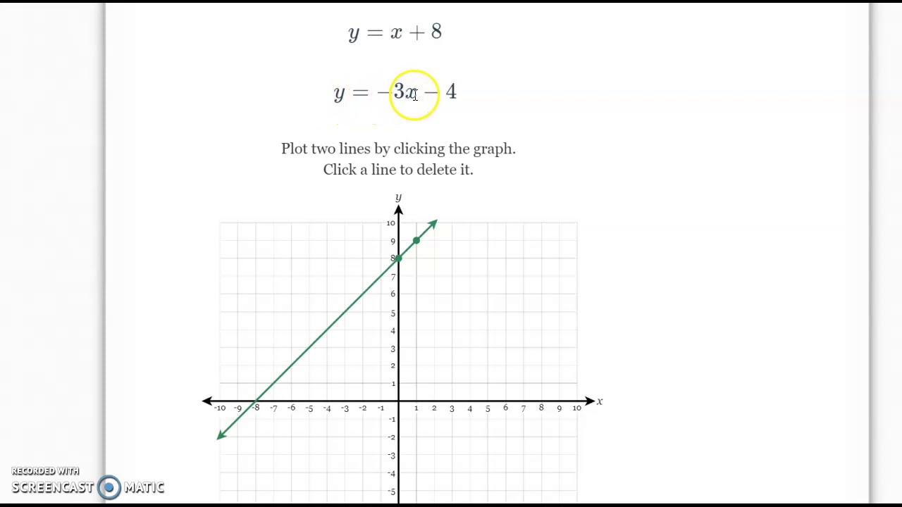Deltamath Solve Linear System Graphically Level 1 YouTube