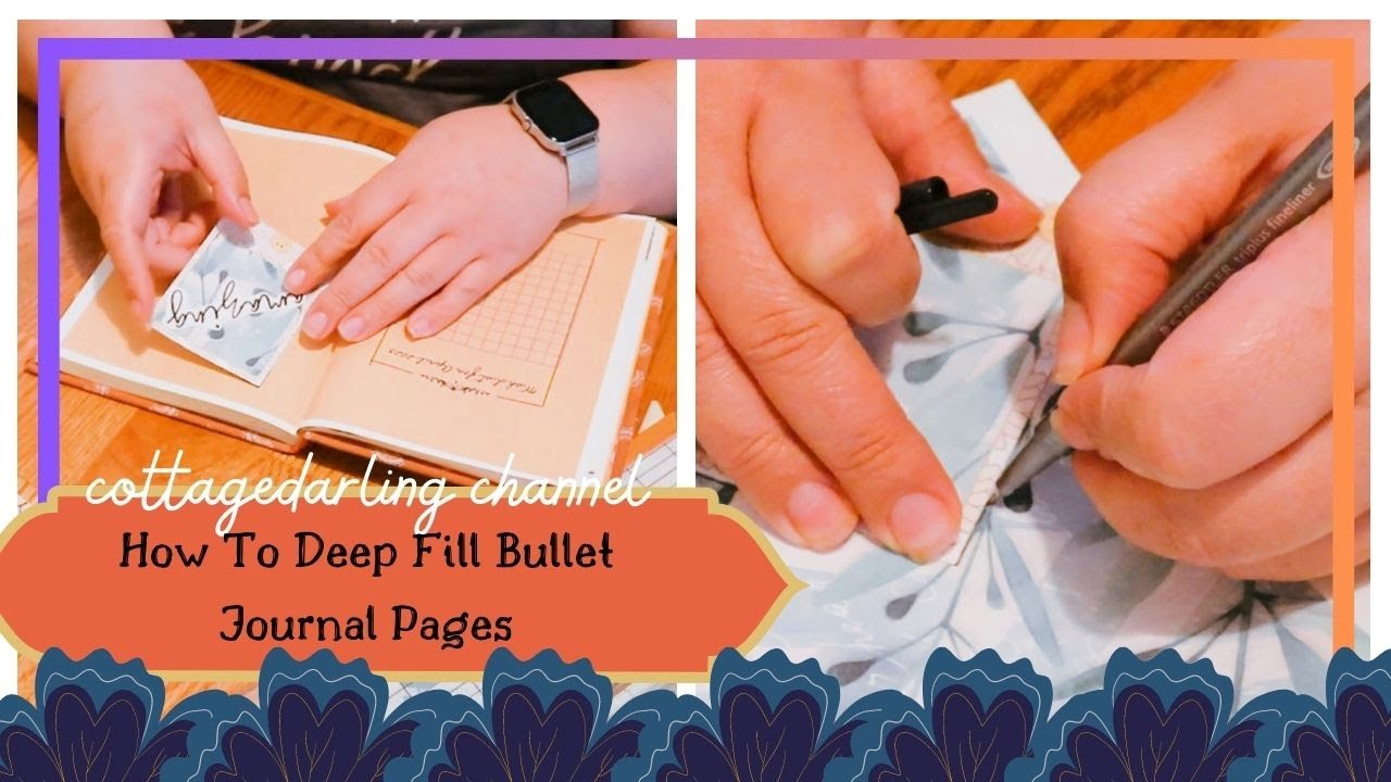 How To Deep Fill Bullet Journal Pages| Thrifted Book Journal Pages On A ...
