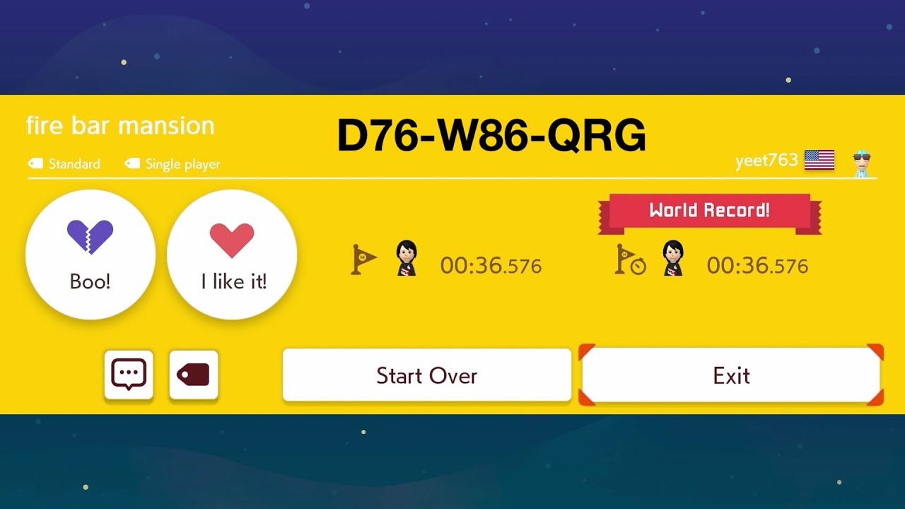 【Mario Maker 2】fire bar mansion by yeet763 || 00:36.576 WR - YouTube