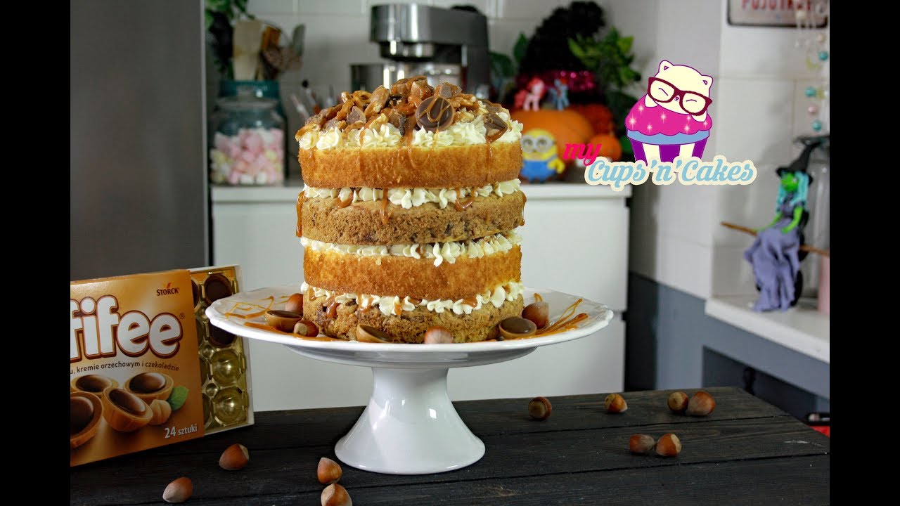 Mega tort orzechowy z karmelem / Tort Toffifee / Tort karmelowy - YouTube