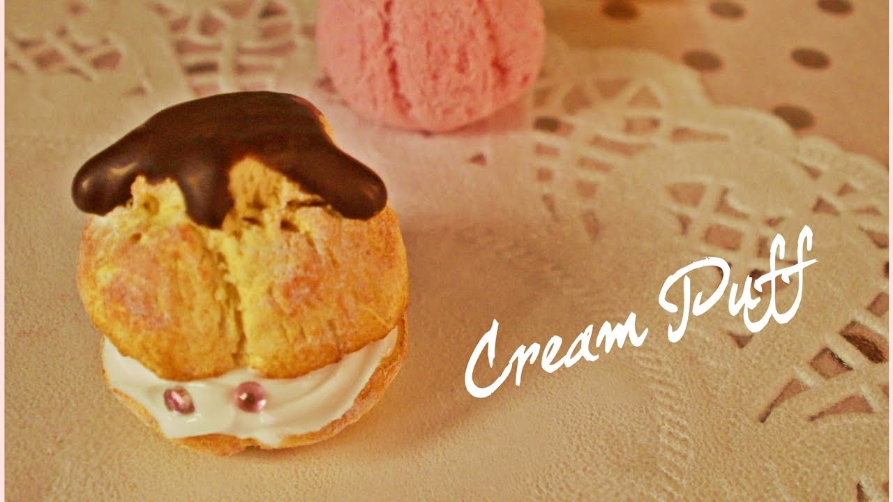 (Air Dry Clay) Tutorial 6 - Cream Puff - YouTube