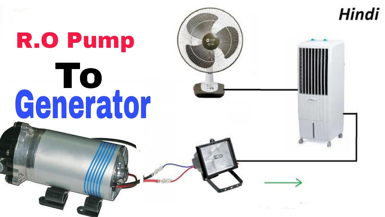 R.O Pump Motor to Generator | R.O Motor se Generator kaise banaye| Free ...