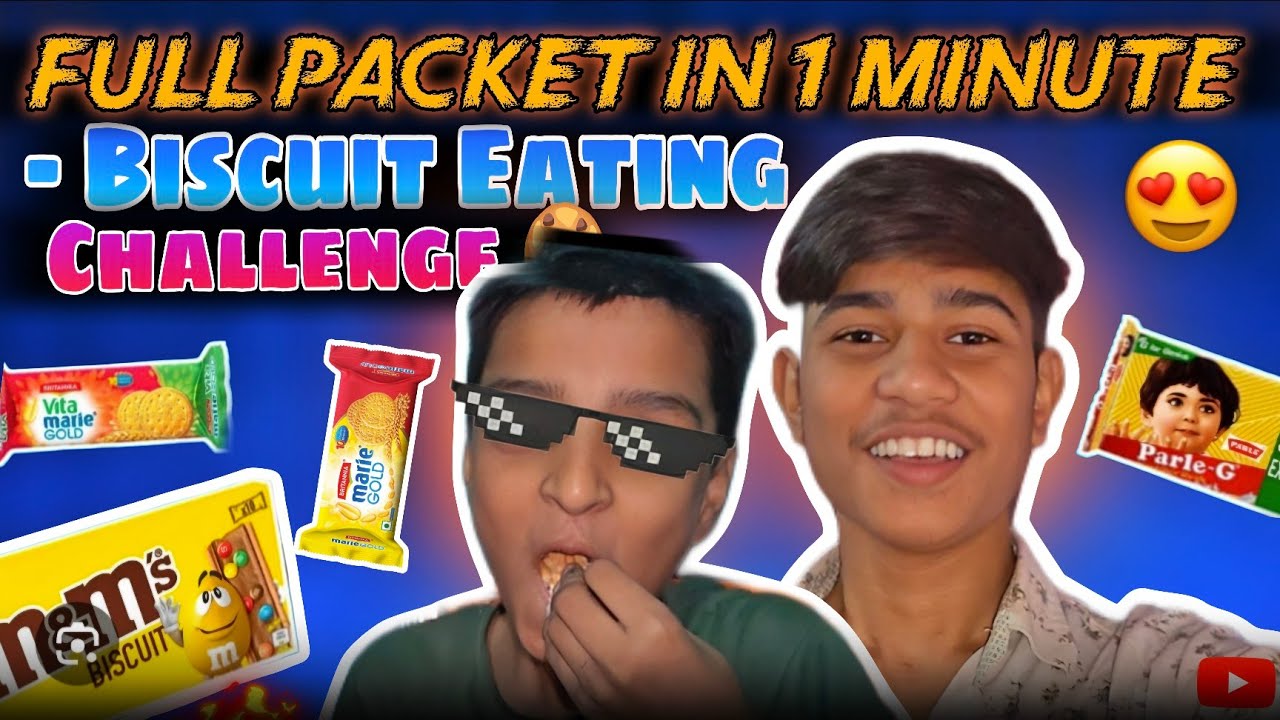 FULL PACKET In 1 MINUTE – BISCUIT EATING CHALLENGE 🍪 - YouTube