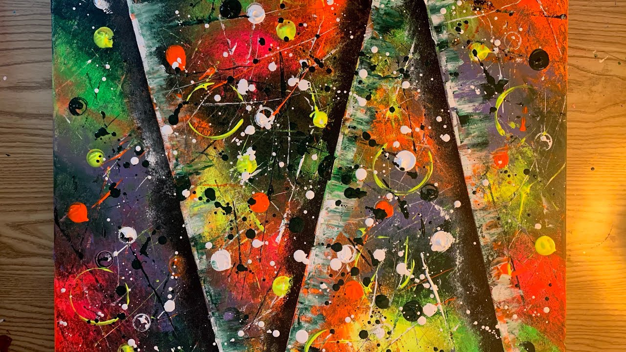 Colorful Modern Abstract Painting / Fun With Acrylics / Creating ...