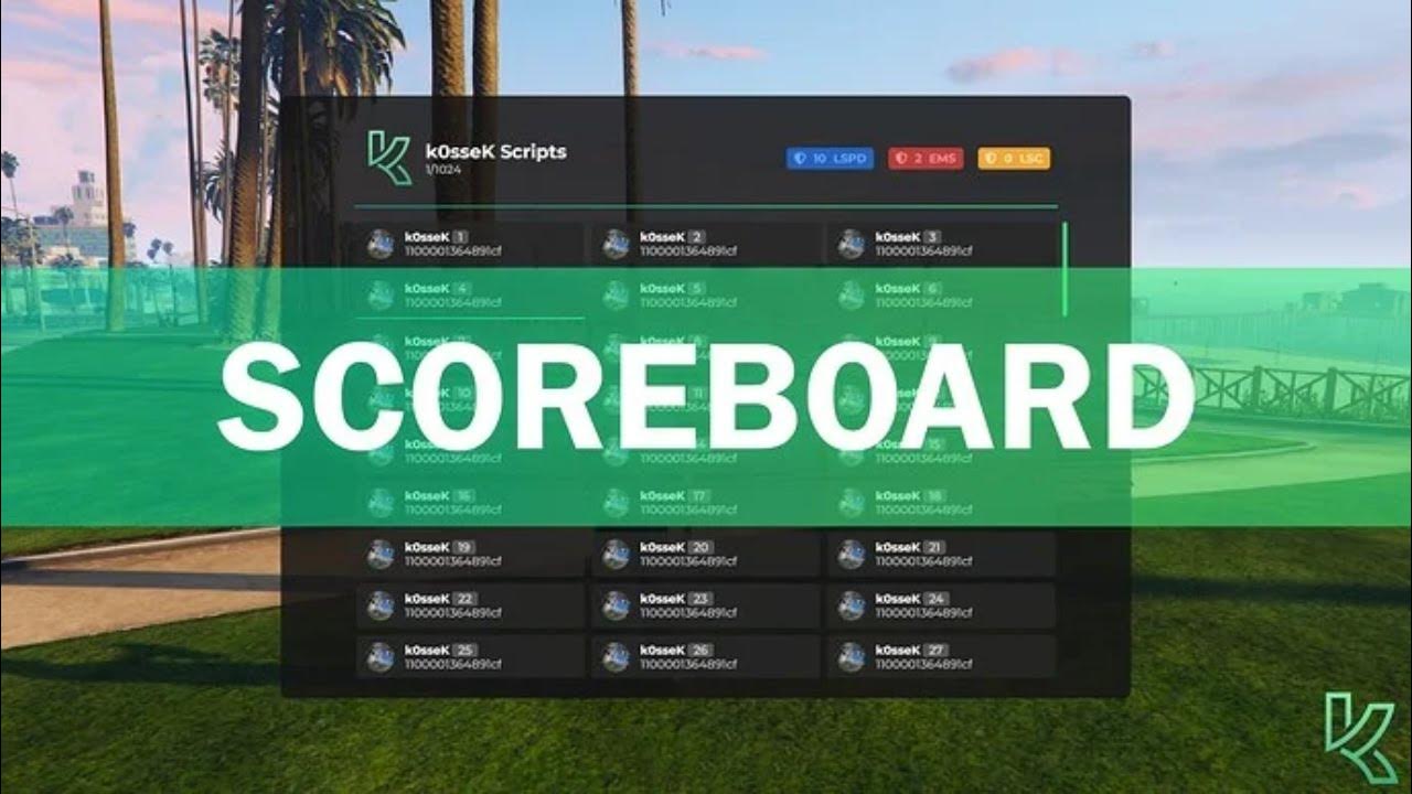 Multi framework with fivem scoreboard script | QBCOre Script - YouTube
