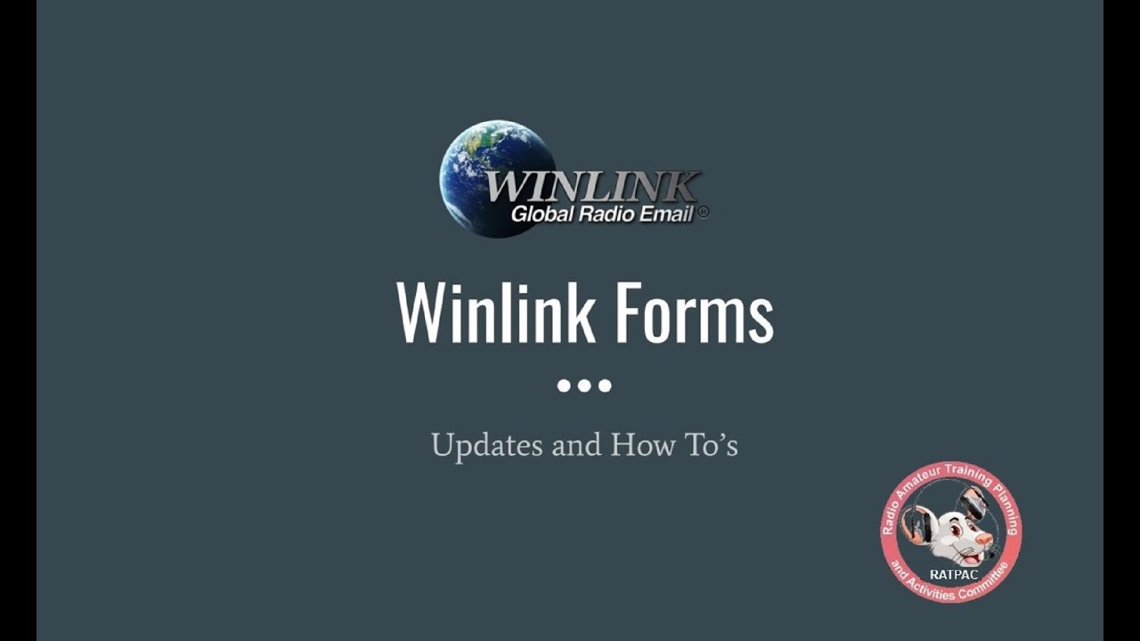Winlink Forms Update- 09/10/2023 - YouTube