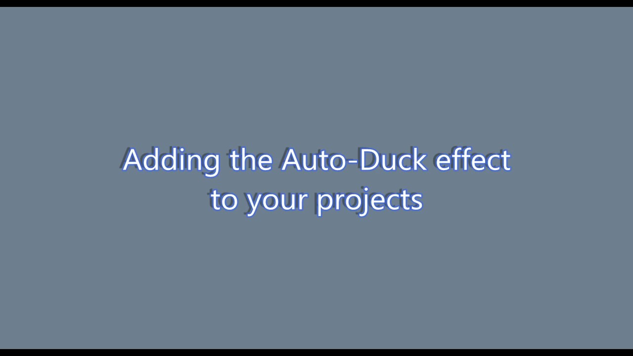 Auto Duck quick guide - YouTube