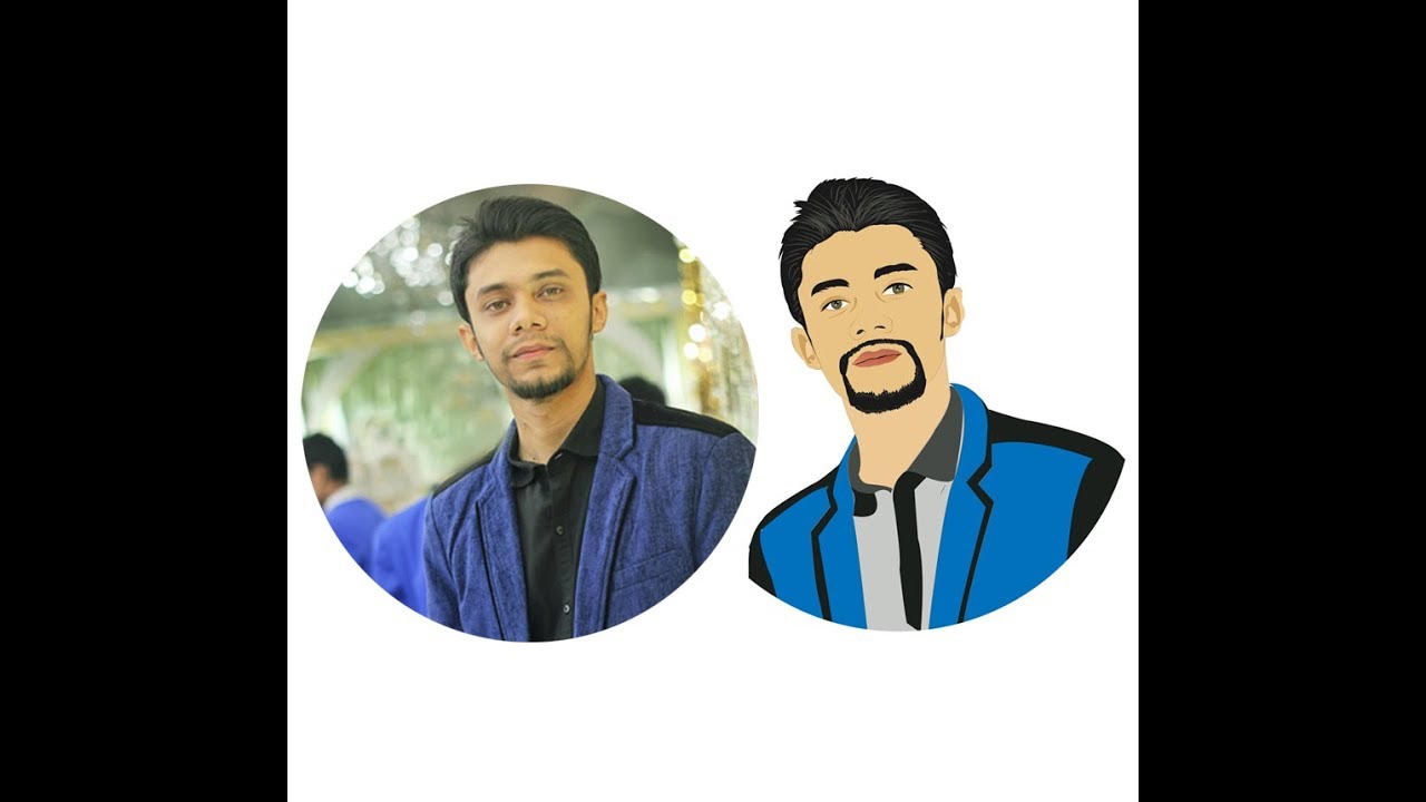 Vector Portrait Tutorial In Adobe Illustrator Youtube 2306