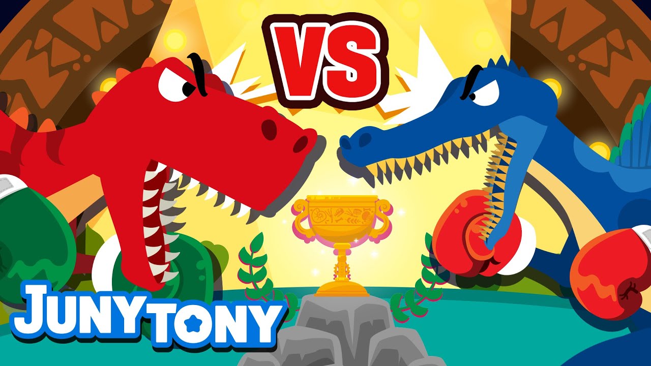Tyrannosaurus vs. Spinosaurus | JunyTony Versus Series Ep.3 | Dinosaur ...