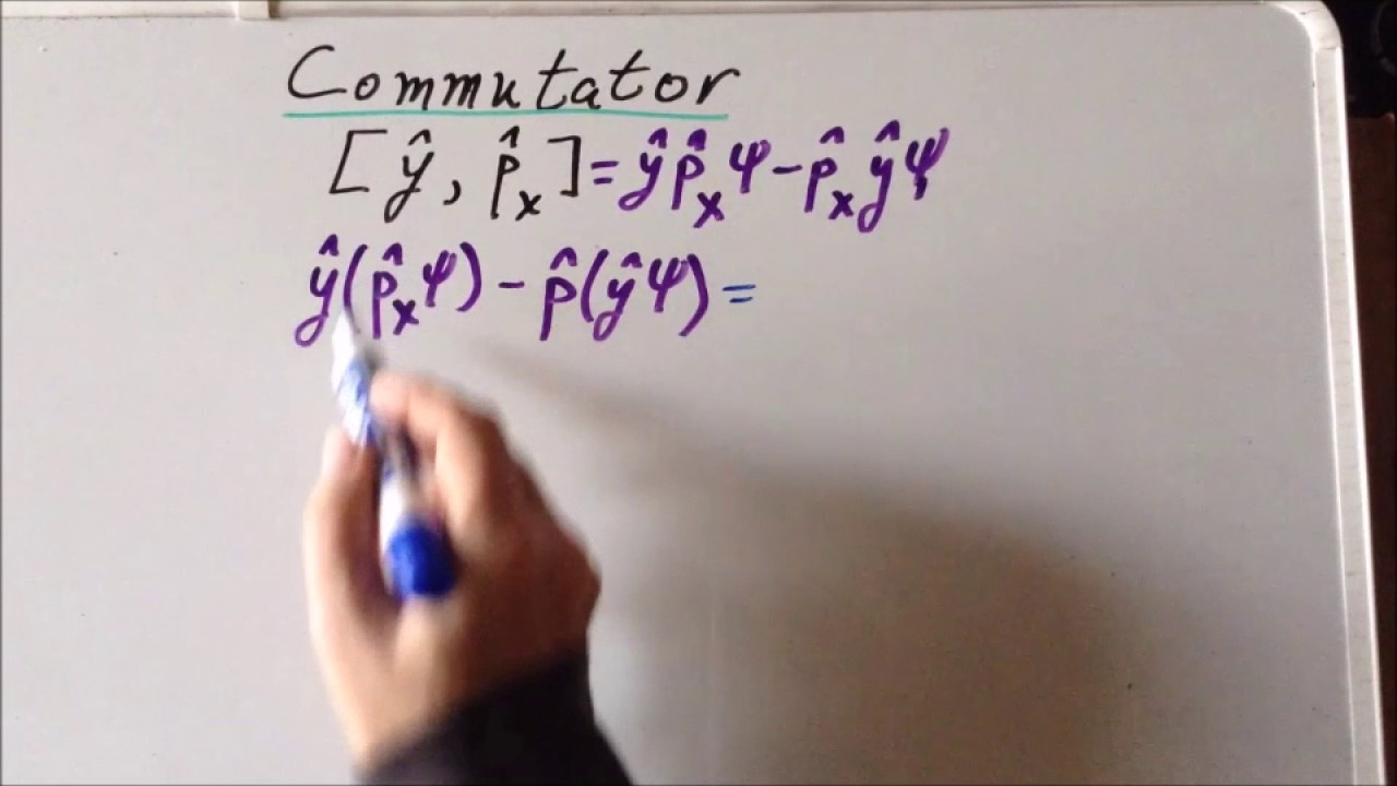 Commutator: position and momentum along different axes derivation - YouTube