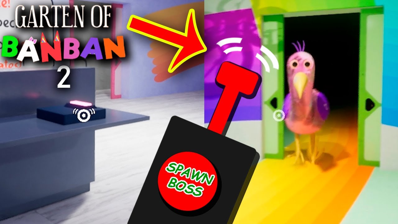 BUTTONS SPAWN BOSSES IN GARTEN OF BANBAN 2 - YouTube