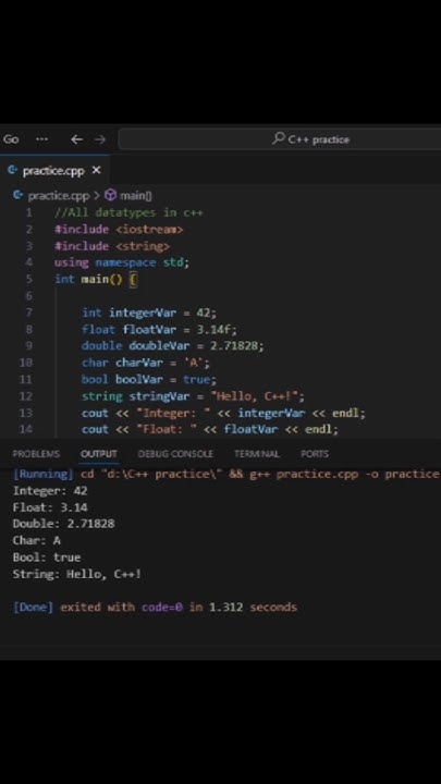 All data type in c++ #coding #programming - YouTube