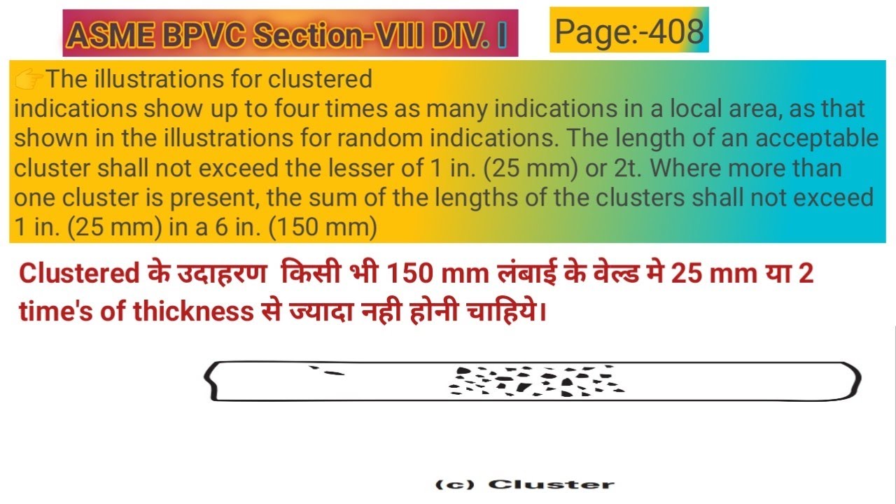 Clustered Porosity |Acceptance Standards|ASME BPVC section VIII div I ...