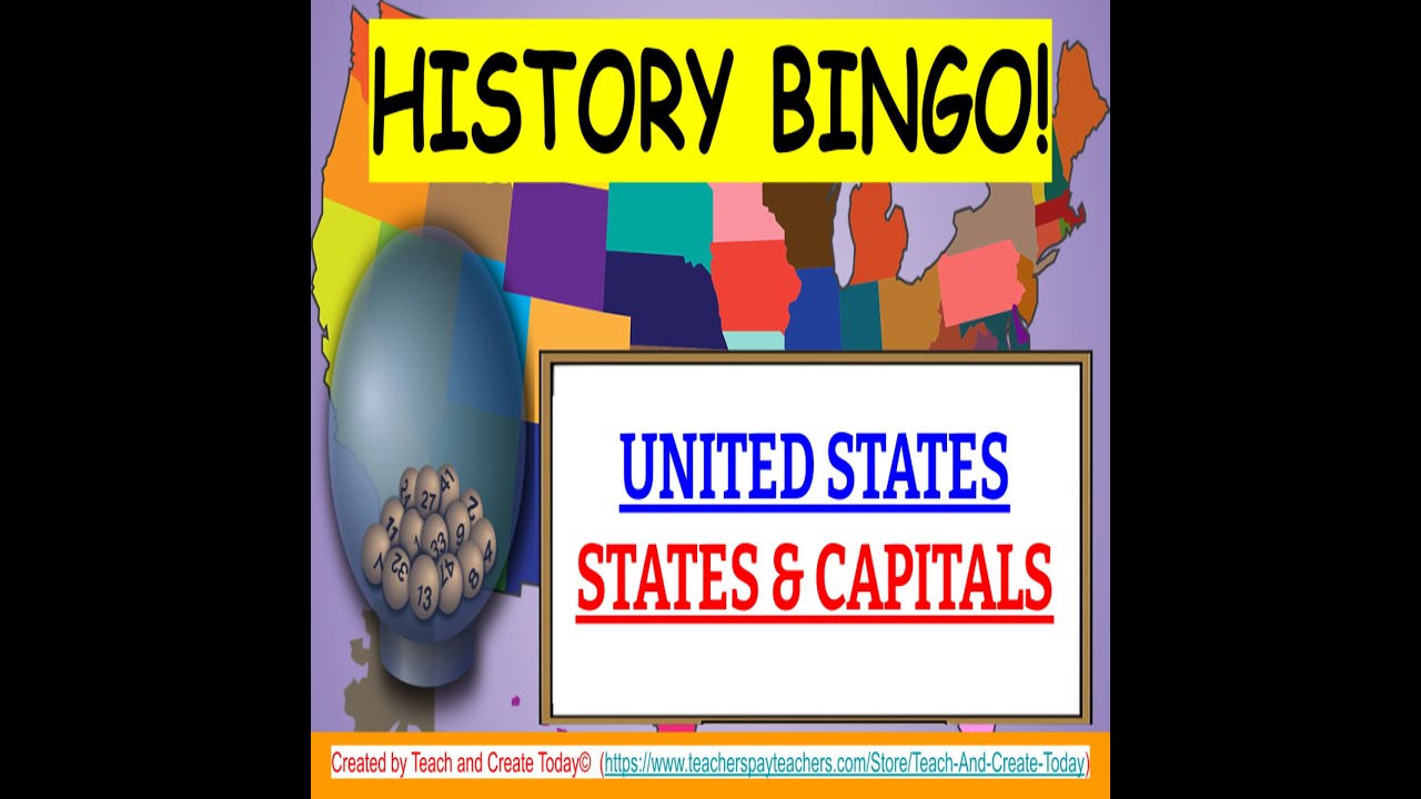Teaching Social Studies: The States and Capitals Bingo Game Activity ...