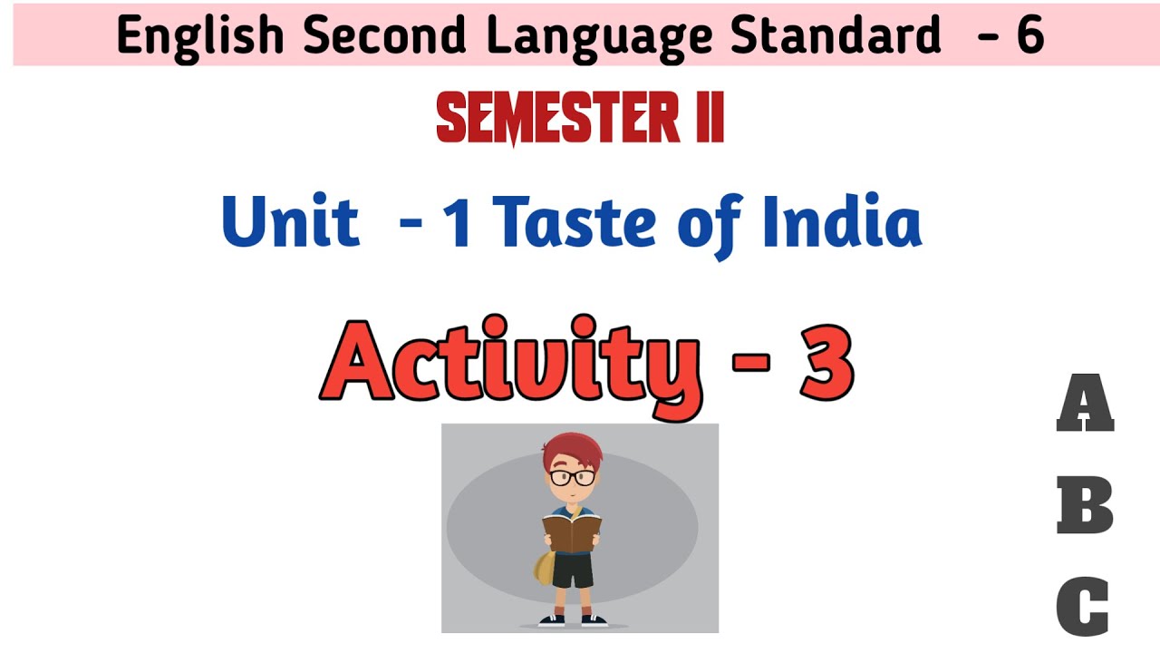 Std 6 English Sem 2 Unit 1 Activity 3 - YouTube