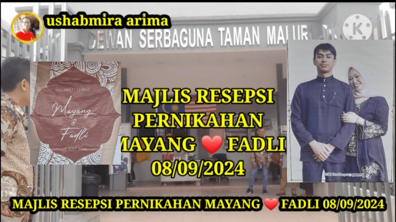 majlis resepsi pernikahan Nor mayangsari dan Mohammad Fadli pada 08/09 ...
