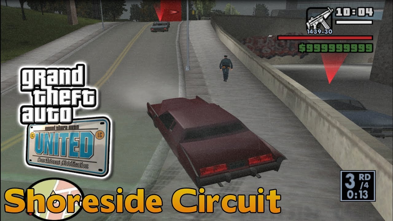 GTA United - Liberty City Race #3 - Shoreside Circuit - YouTube