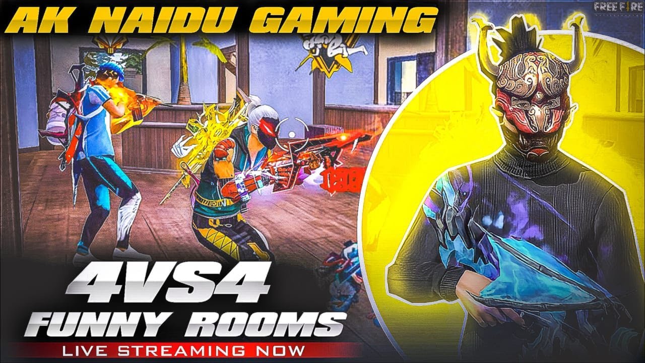Free Fire Live In Telugu 4 Vs 4 Unlimited Fun Rooms In Gameplay ...
