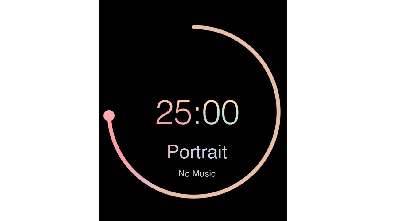 Portrait | Pastel Dark Mode - 25 minute timer - Pomodoro Technique - 4 ...