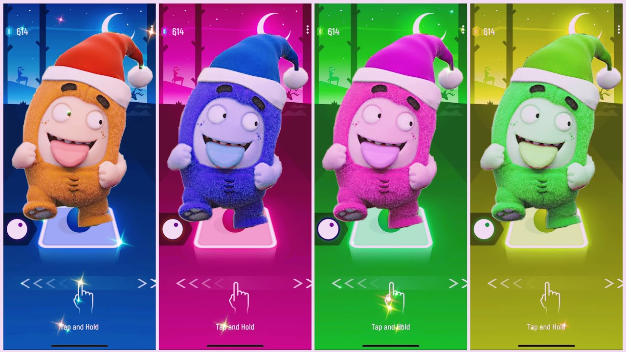 Oddbods Yellow vs Oddbods Blue vs Oddbods Pink vs Oddbods Green | Tiles ...