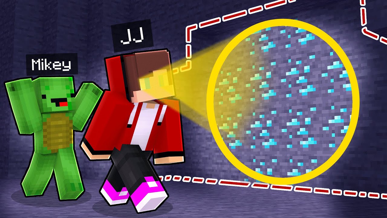 Mikey and JJ Mined 1,000,000 Diamonds in Minecraft (Maizen) - YouTube