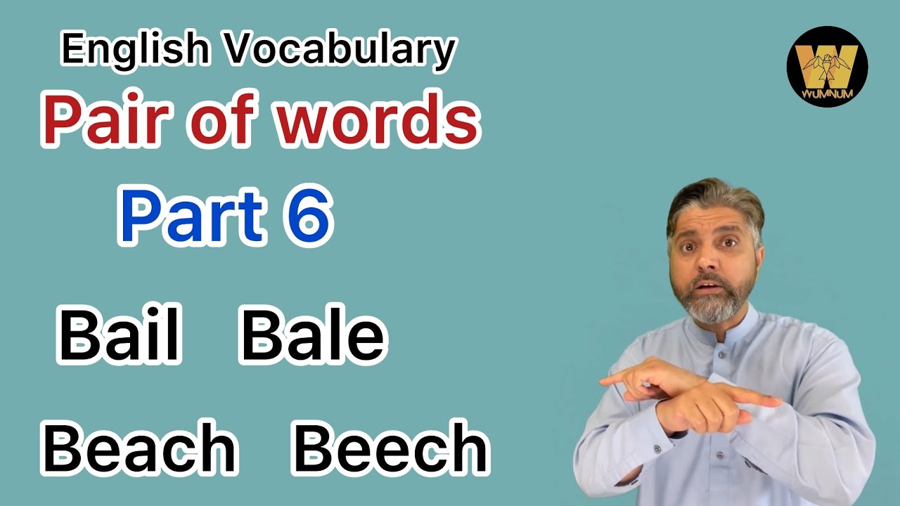 English Vocabulary: Pair of words. Part 6 - YouTube