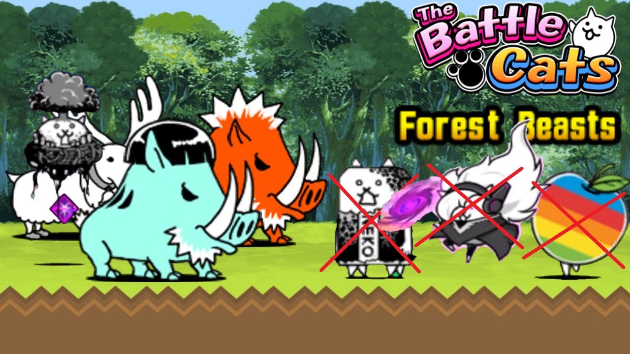 The Battle Cats - Forest Beasts (NO CRAZED CATS OR CC UNITS) - YouTube
