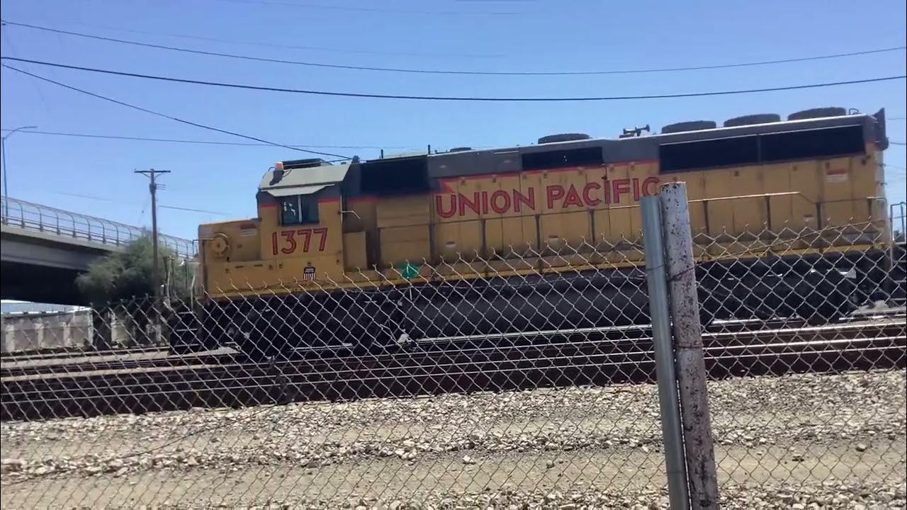 UP 1377 pulls forward at Phoenix yard - YouTube