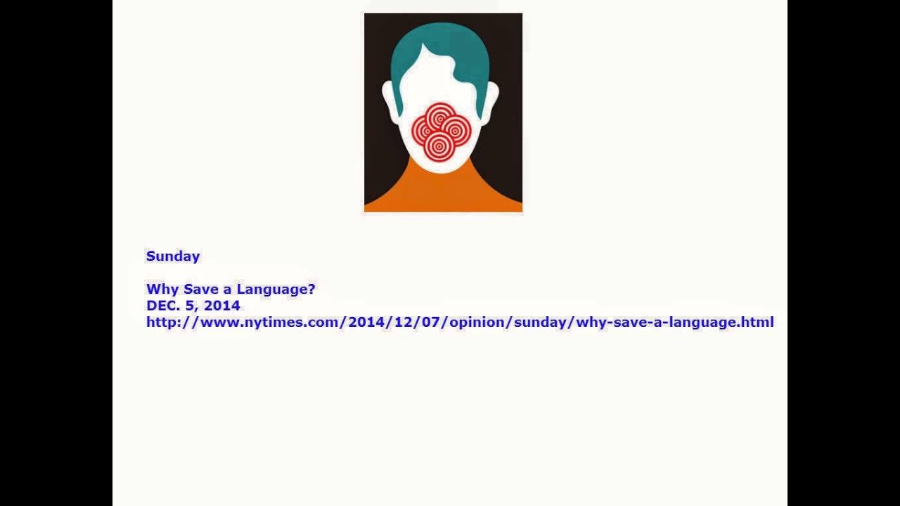 Why Save a Language? - YouTube