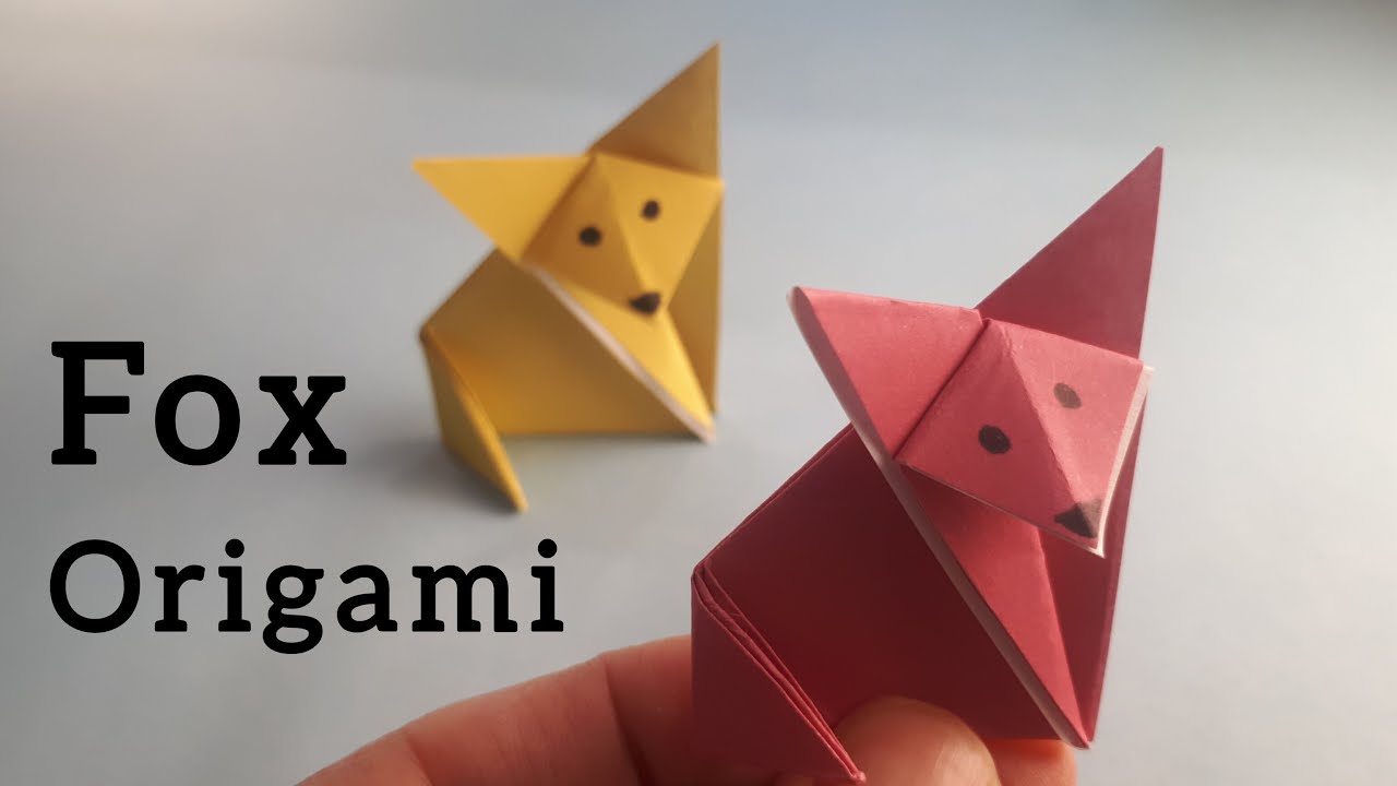 Paper Fox Origami/ How to Make Easy Origami Fox in 2 min🦊 - YouTube