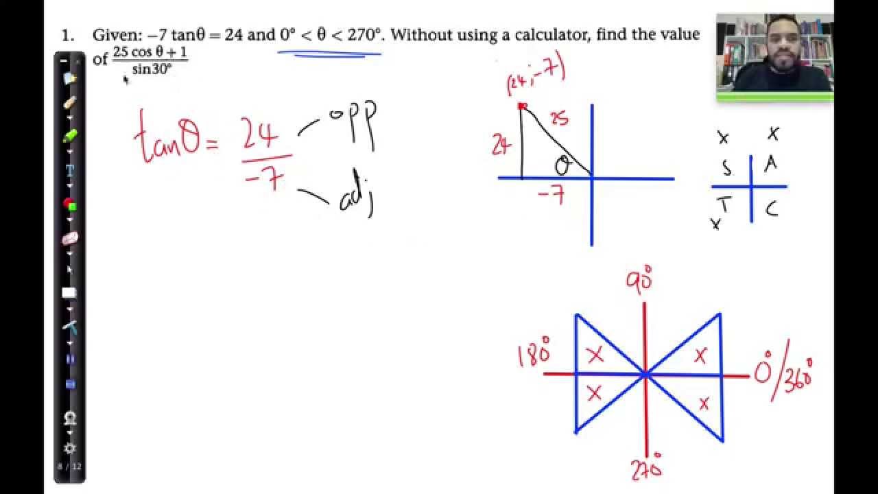 06 Trig Revision Q1 Diagrams required multi quadrant question revision ...