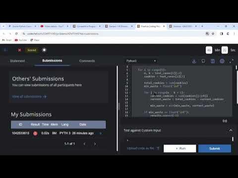 LIVE CODECHEF CONTEST 119 || ALL SOLUTION || STARTERS 119 - YouTube