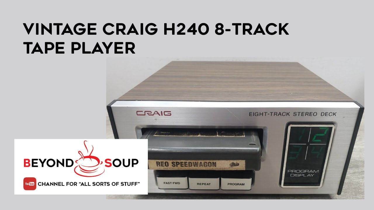Vintage Craig H240 8-Track Tape Deck/Player - YouTube