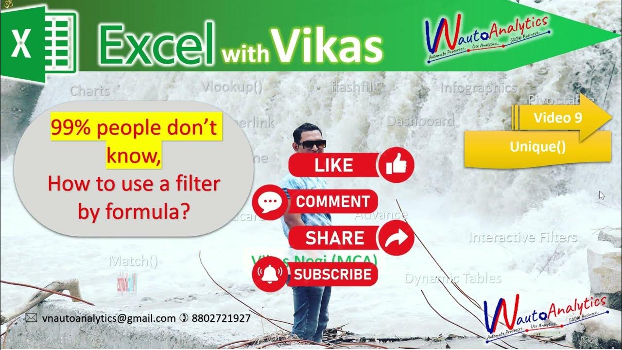 09 #Excel with Vikas | #UniqueFormula | #vnautoanalytics #VikasNegi #AdvancedExcel #Office365 ...