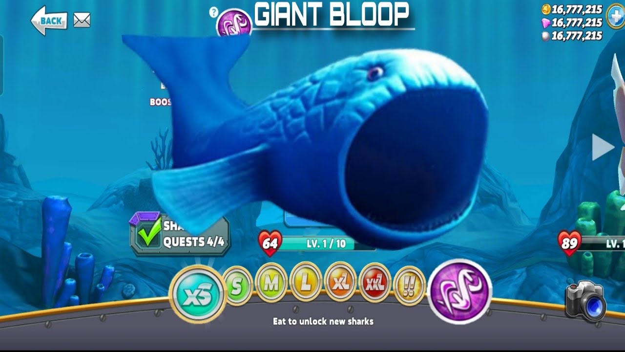 NEW SHARK COMING SOON? GIANT BLUE BLOOP? - ALL SHARKS UNLOCKED - HUNGRY ...