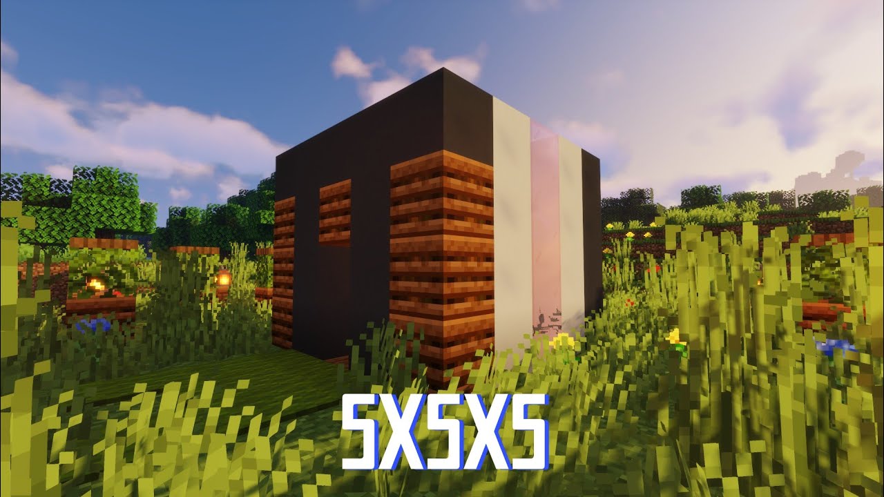 Minecraft: 5X5X5 Modern Starter House Tutorial - YouTube