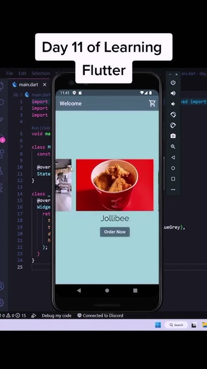 day 11 of learning flutter #100 #flutter @brilq - YouTube