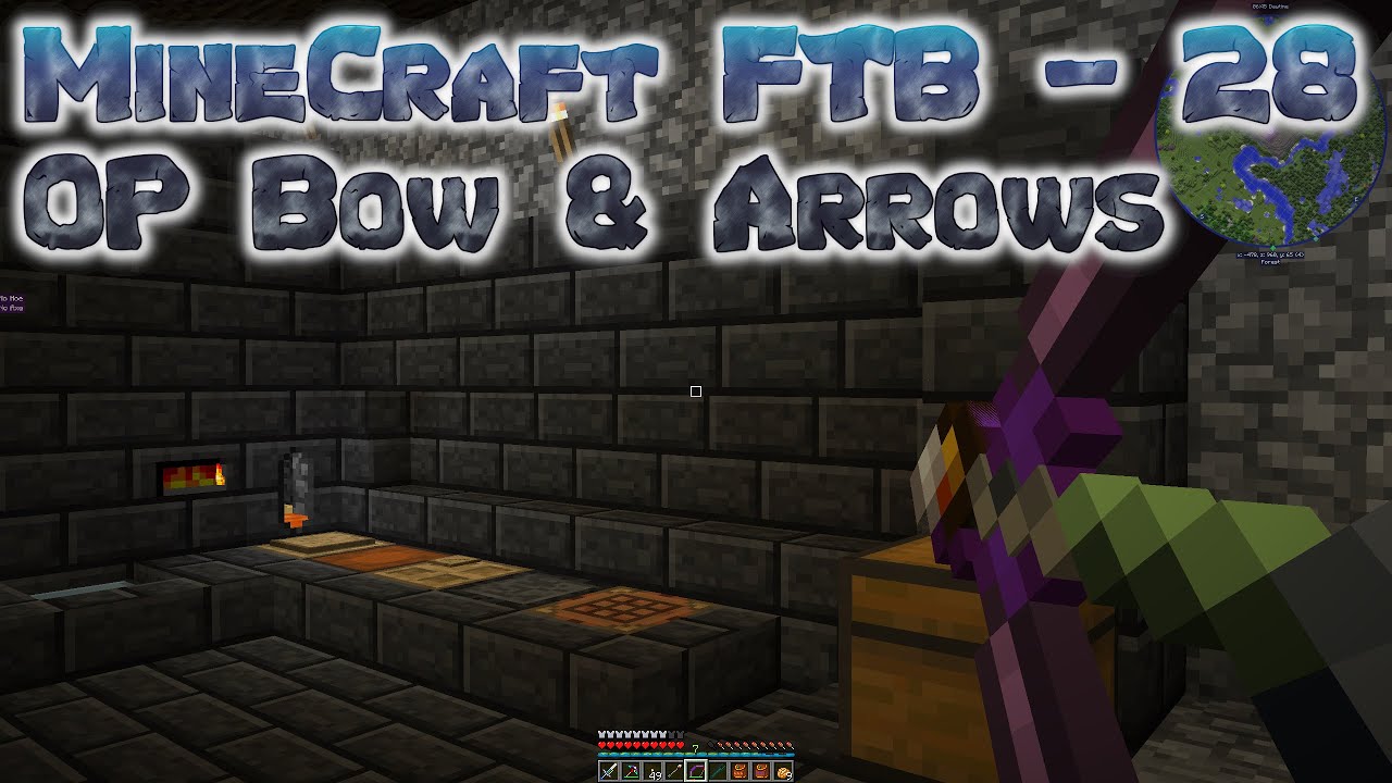 MineCraft FTB - 28 - Tinkers' OP Bow and Arrows - YouTube