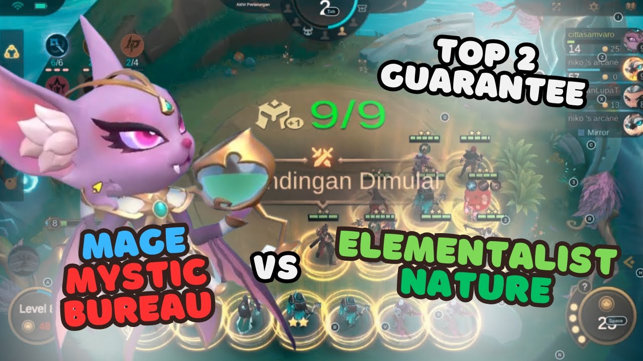 Magic Chess - Mage, Mystic vs Elementalist, Nature Spirit - top 2 ...
