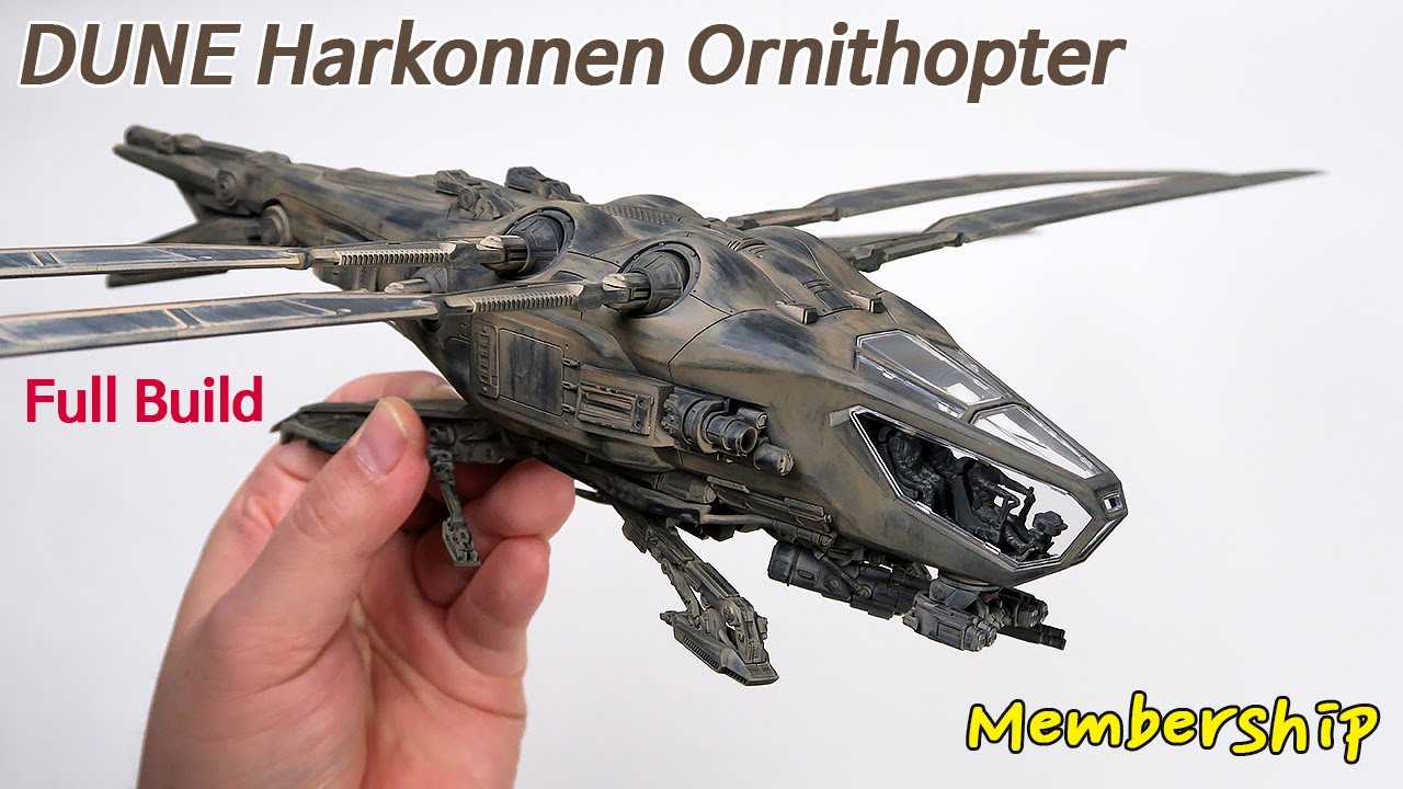 멤버십 풀 제작 영상 | 영화 듄 DUNE Harkonnen Ornithopter 1/72 Meng SCI-FI Model 프라모델 도색 Full Video Build ...