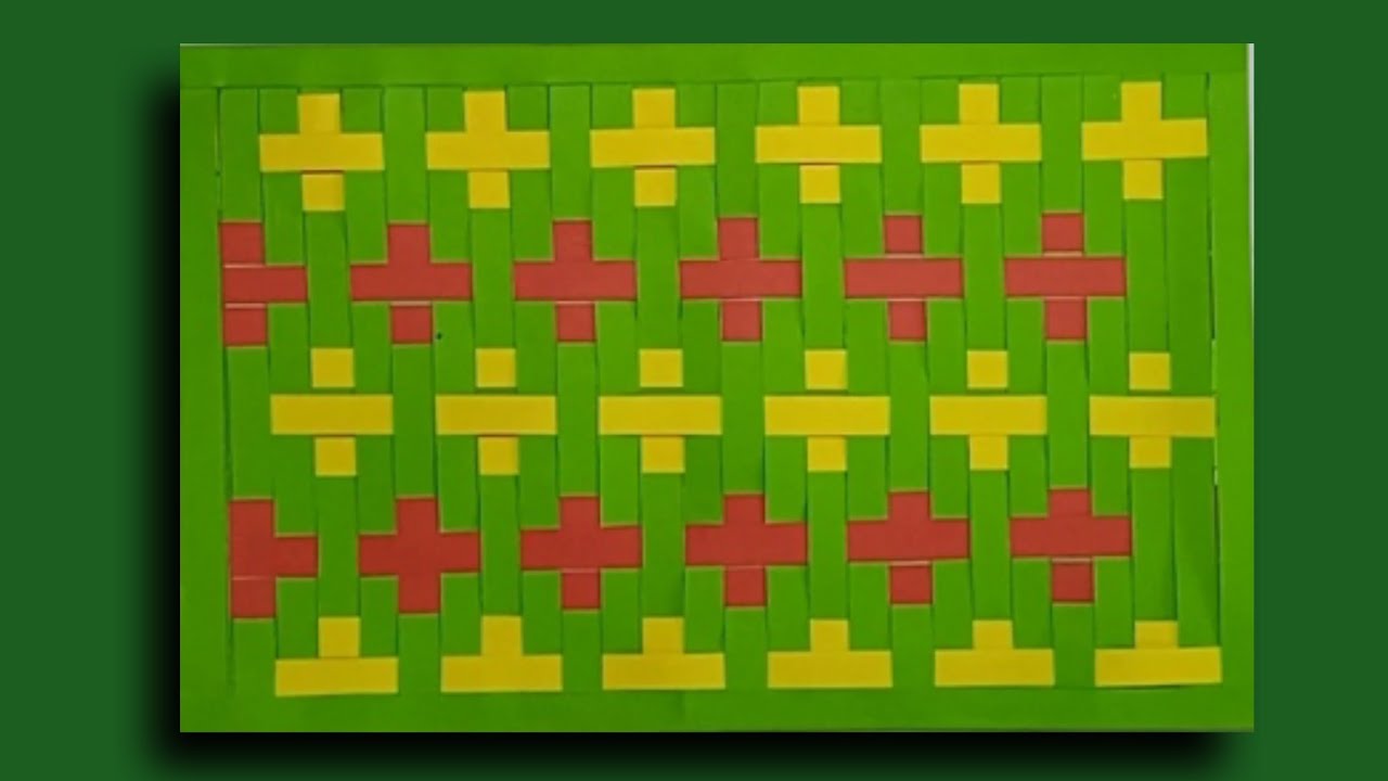 paper weaving tutorial step by step / paper weaving strips / paper mat ...